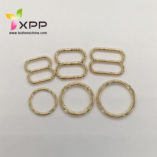 Nylon Coated Ring and Slider for Adjust Bra Buckle